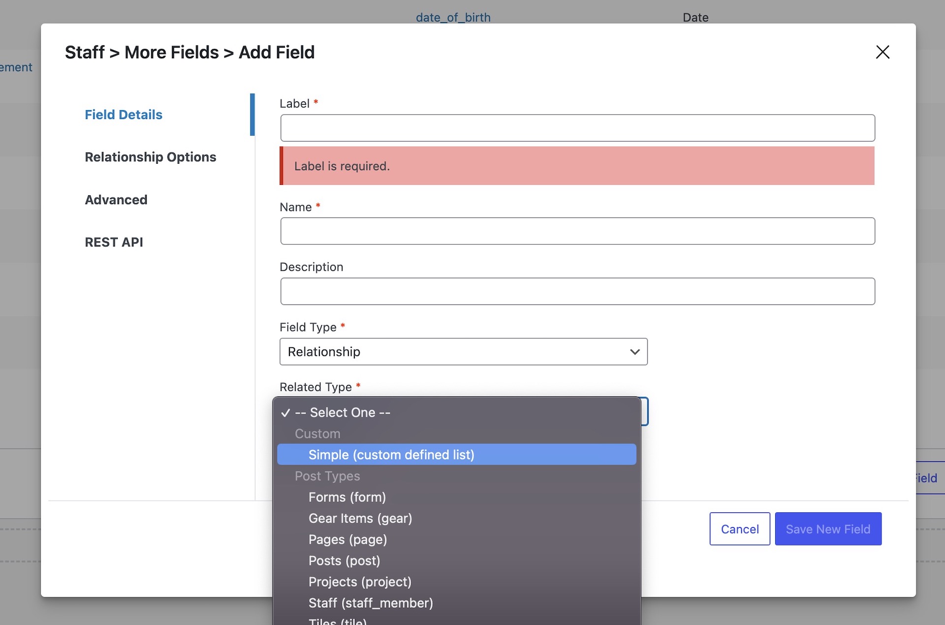 How to add “Radio” or “Drop Down” Field Types to Pods for WordPress | Cogent Studios
